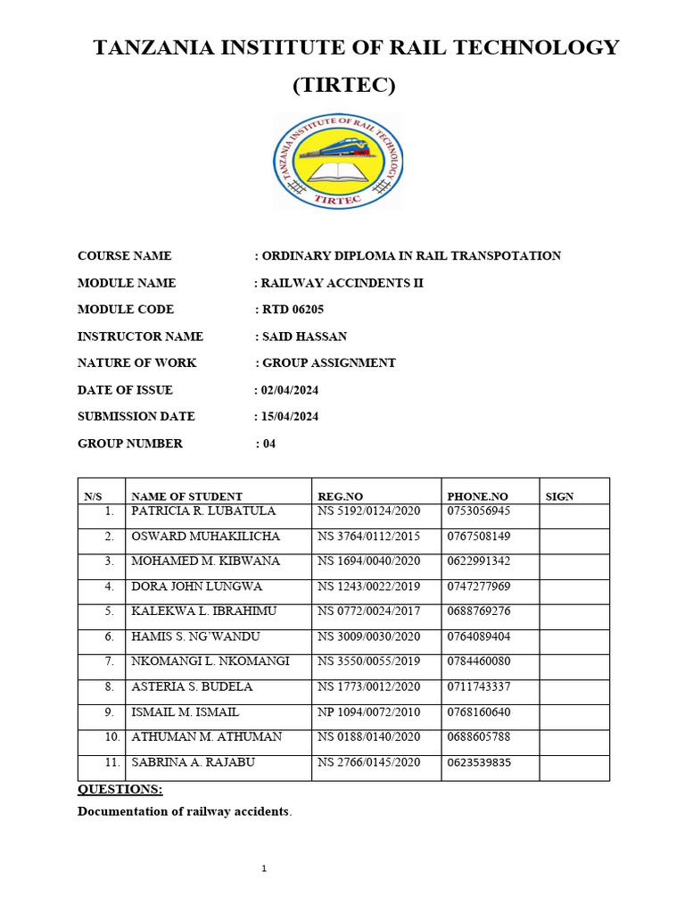 Documents of Railway Accidents | PDF | Train