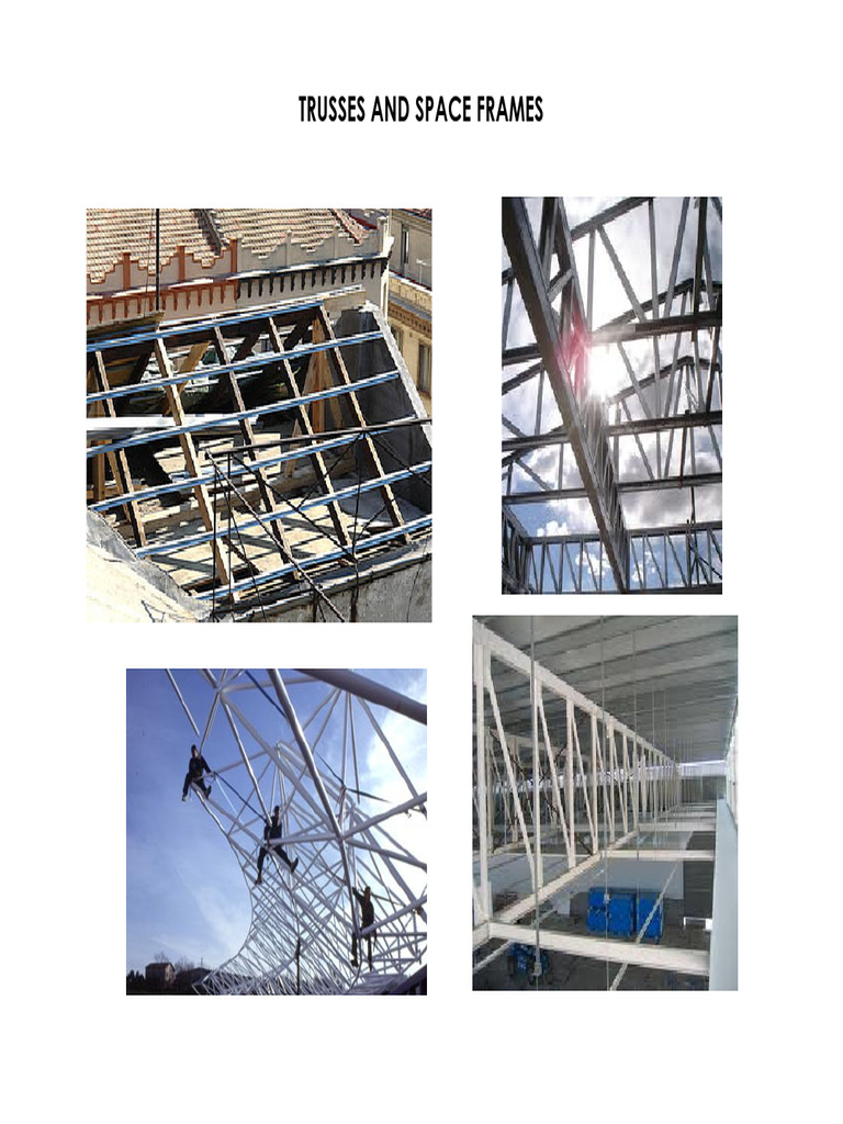 Lesson08 - Trusses and Space Frames | PDF | Truss | Beam (Structure)