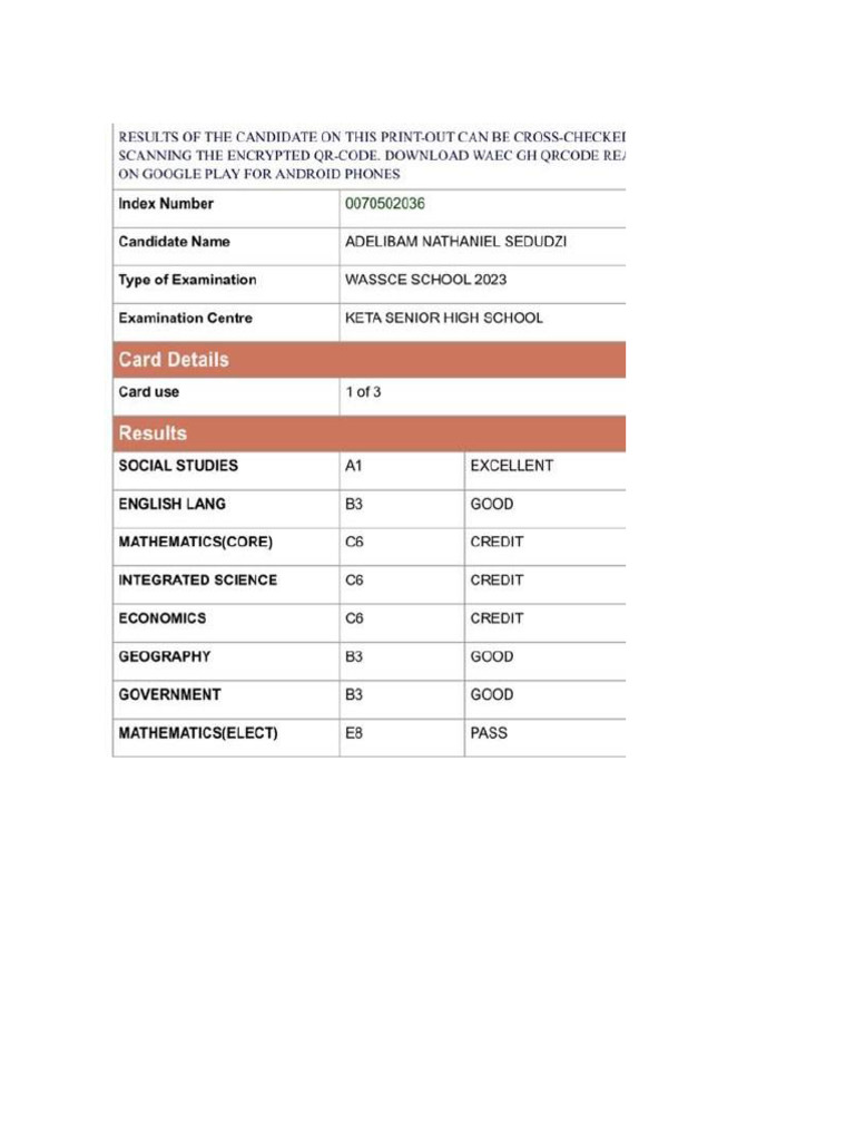 WASSCE | PDF