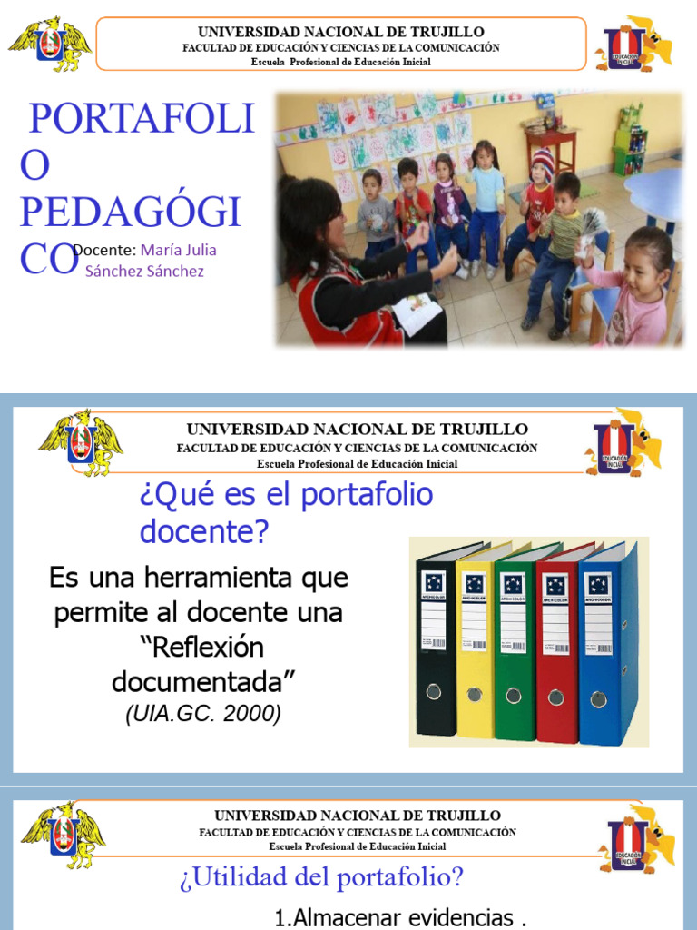 Portafolio Pedagógico | PDF | Educación de la primera infancia | Maestros