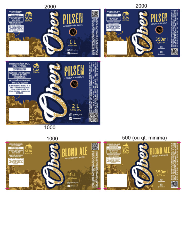 ROTULOS GROWLER OBEN Final | PDF | Cerveja | Malte