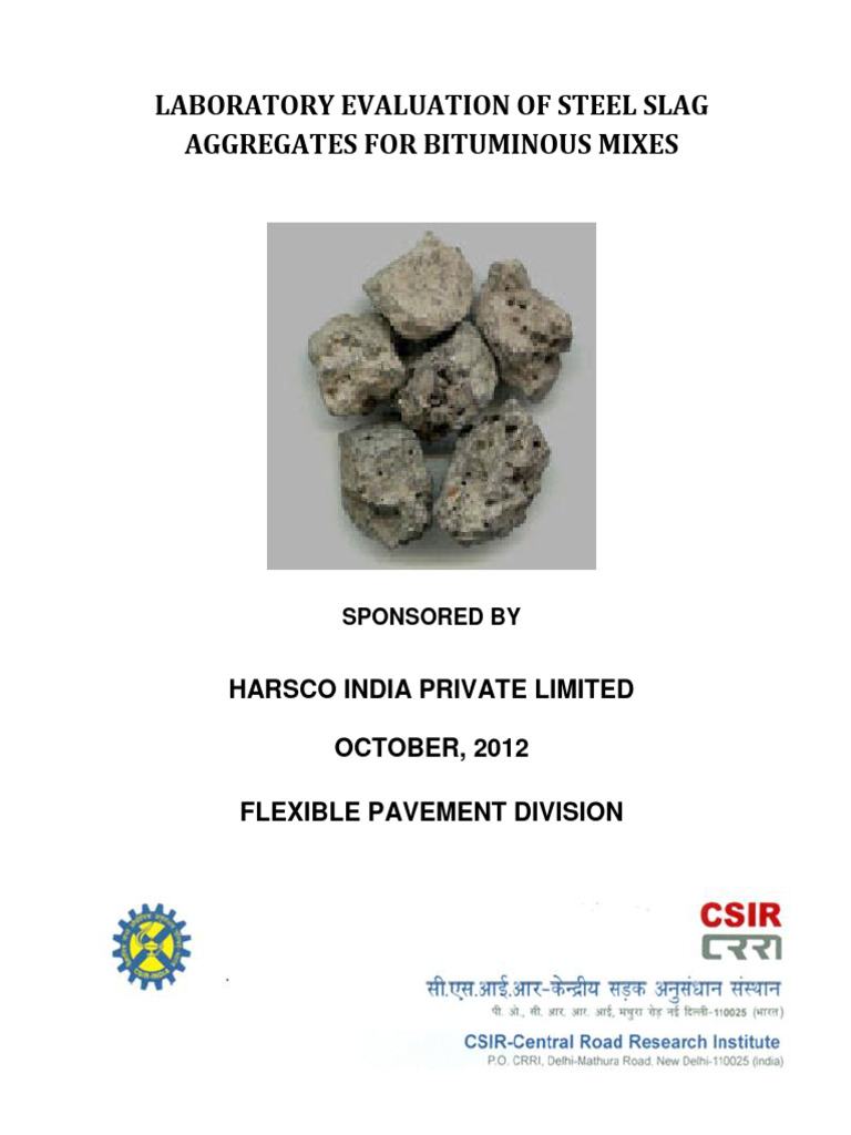 Steel Slag in Bituminous Mixes | PDF | Materials | Building Materials