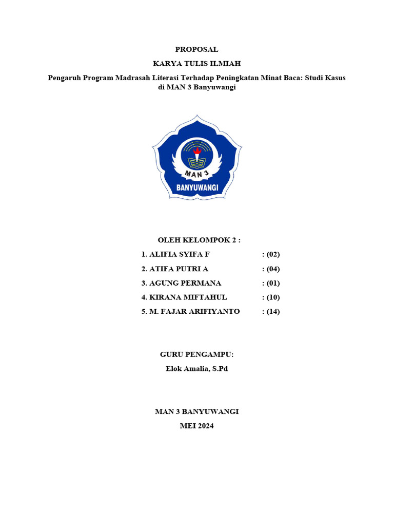 Proposal Riset PUTRI | PDF