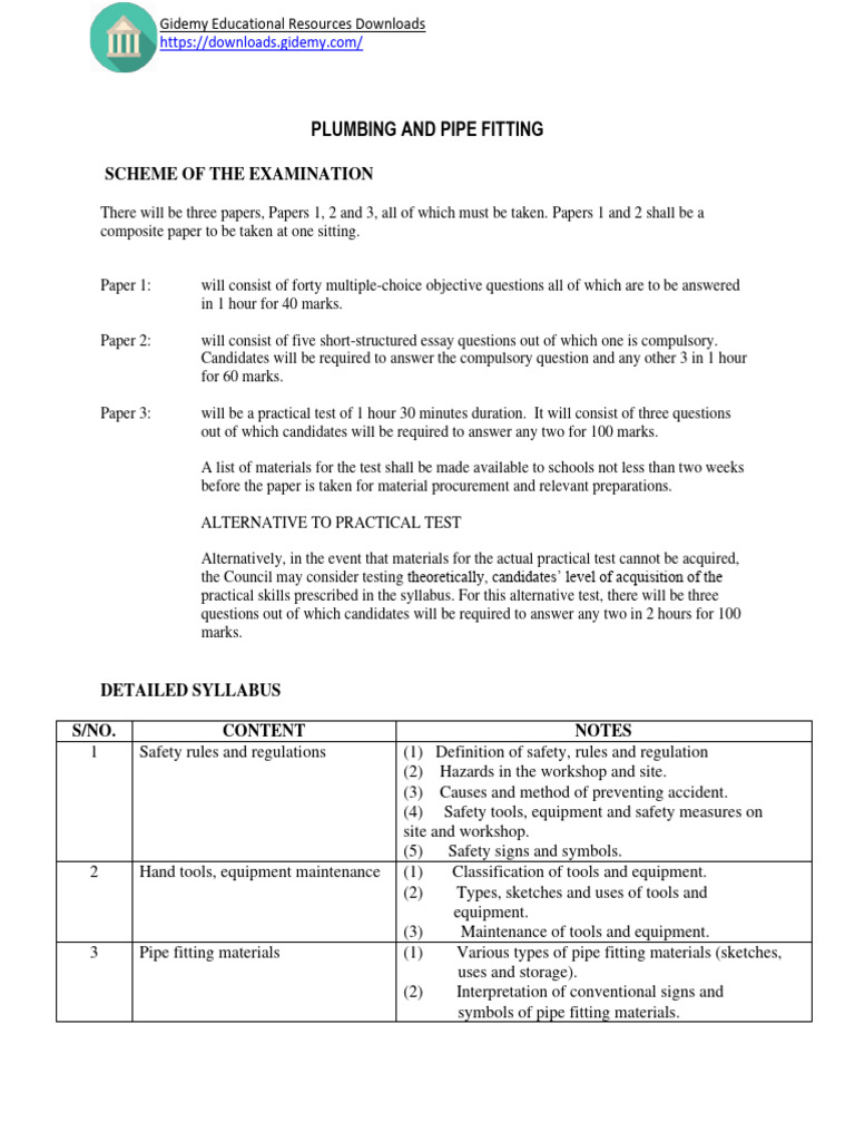 PLUMBING AND PIPE FITTING | PDF | Pipe (Fluid Conveyance) | Sewerage