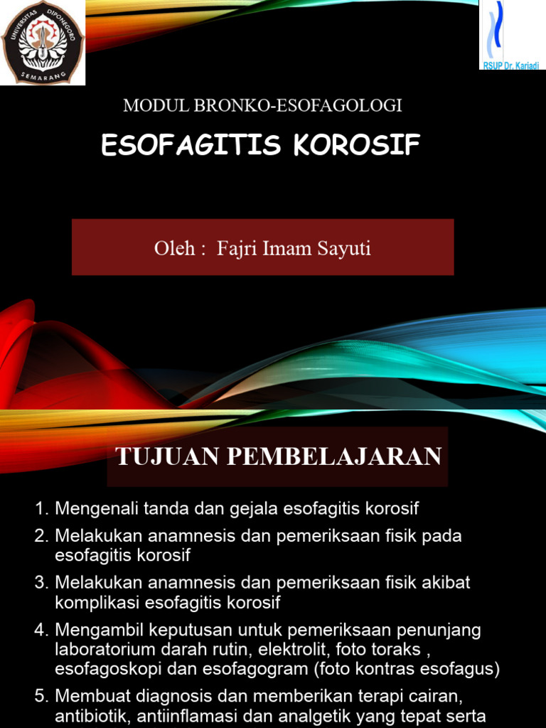 Modul Esofagitis Korosif | PDF