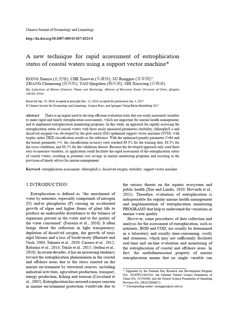A new technique for rapid assessment of eutrophication | PDF ...