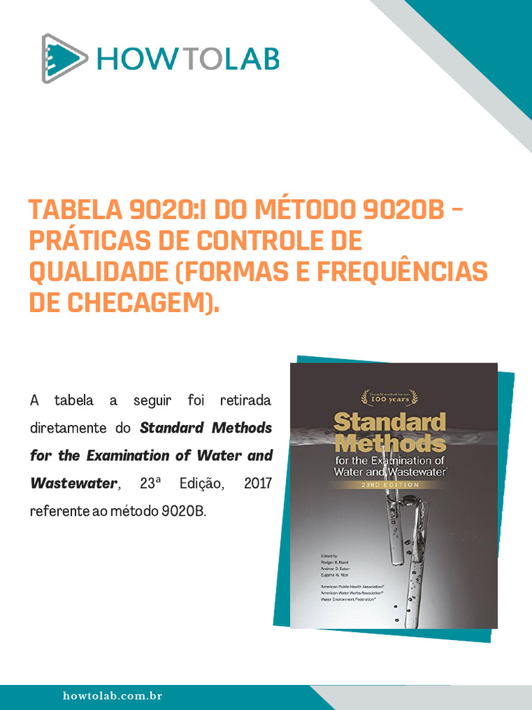 1615897577tabela 9020I Do Mtodo 9020B Standard Methods How To Lab | PDF ...