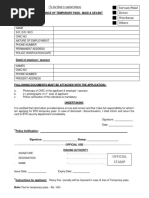 PSA Temporary Pass Application Form | PDF | Safety | Crime & Violence