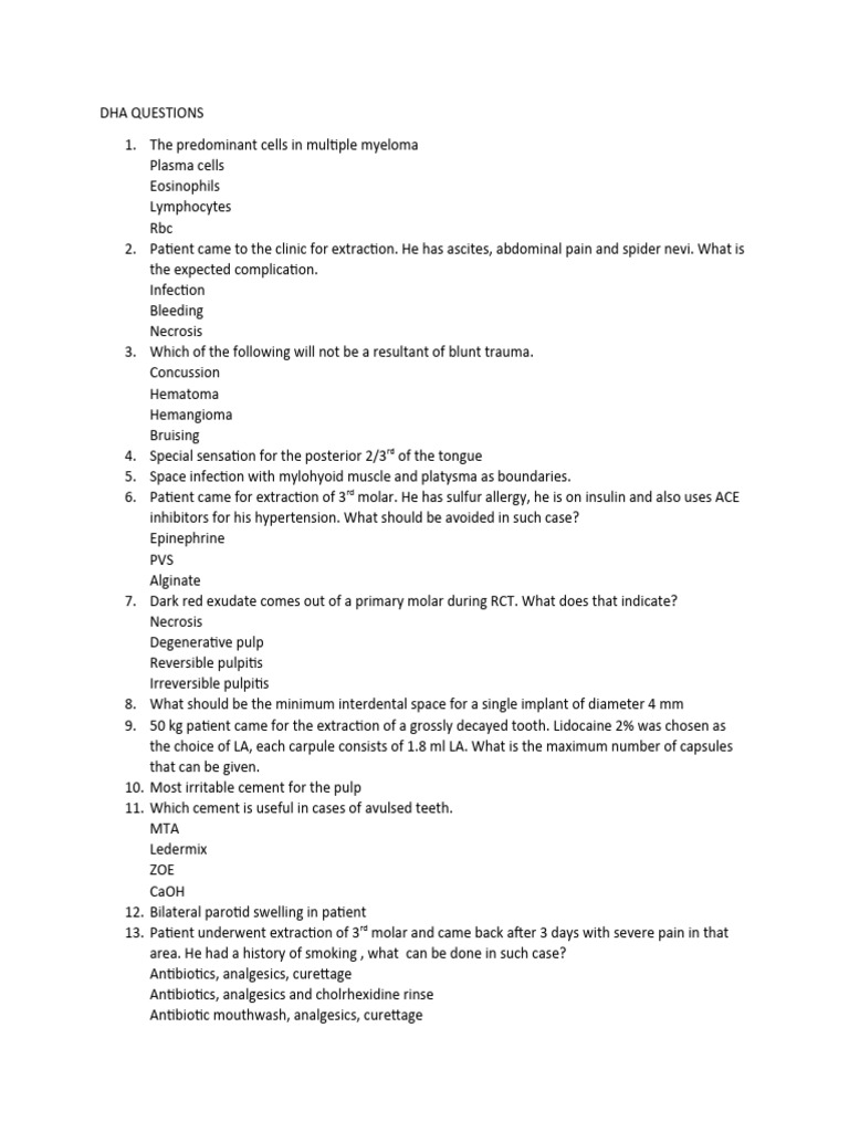Dha Questions | PDF | Dental Anatomy | Dentures