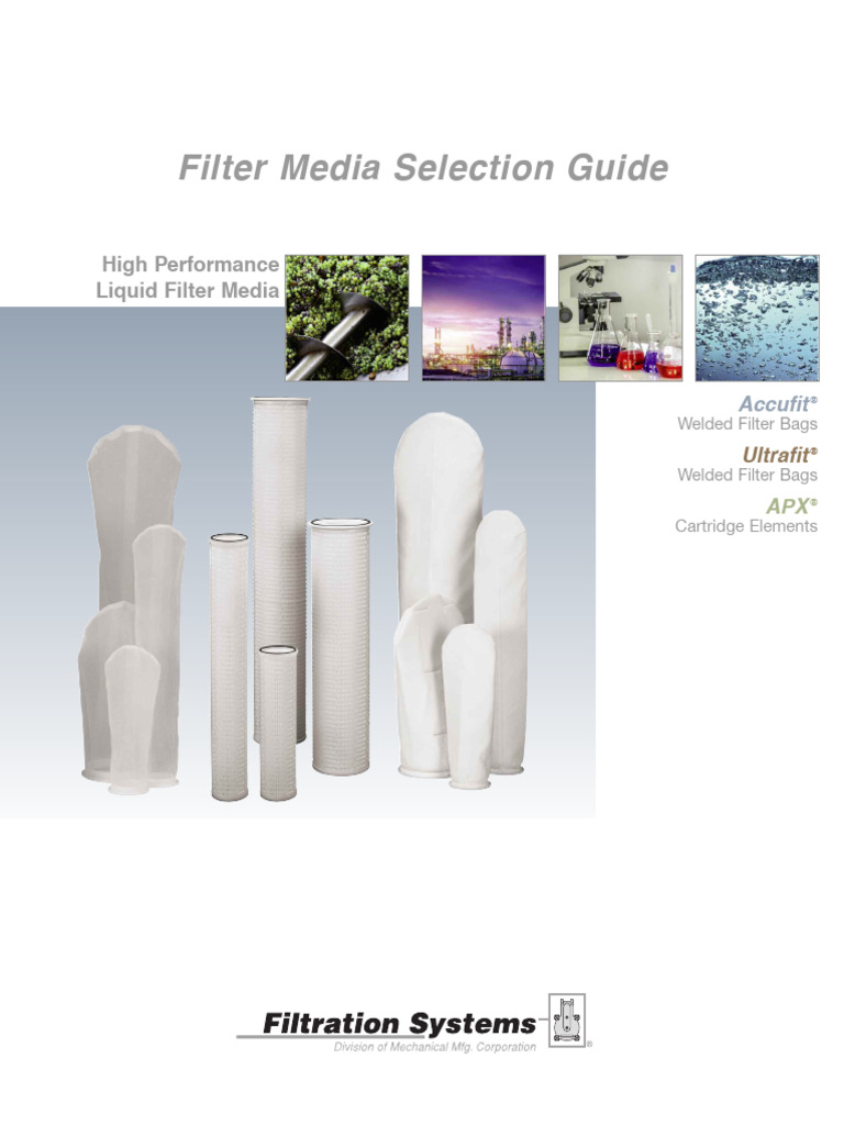 Filter Media Selection Guide High Performance Liquid Filter Media | PDF | Filtration | Welding