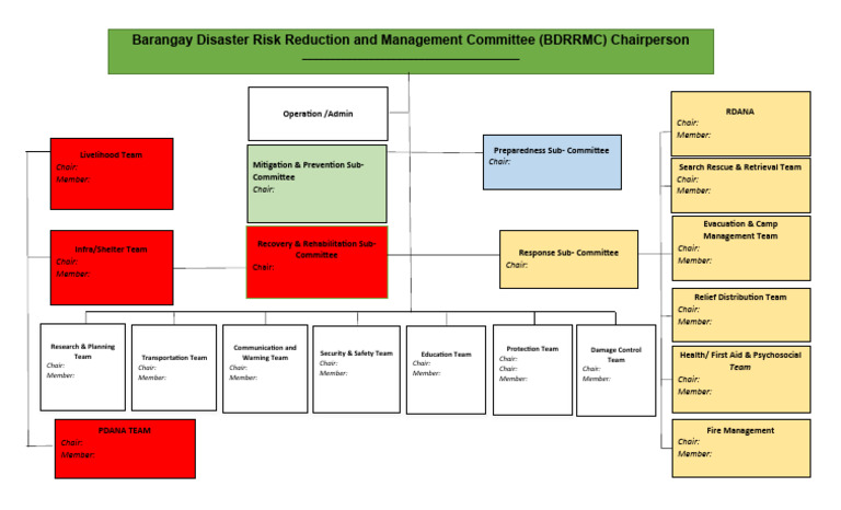 BDRRMC Organization Chart Blank Template | Download Free PDF ...