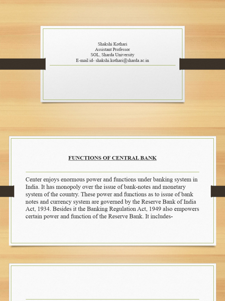 PPT10 - Rbi Act 2 | PDF | Reserve Bank Of India | Banks