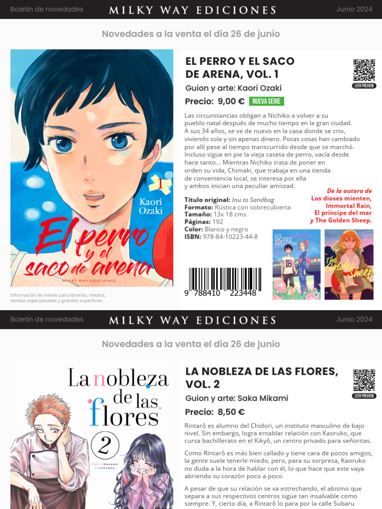 2024-06 MWE Novedades | PDF | Manga | Serie de libros