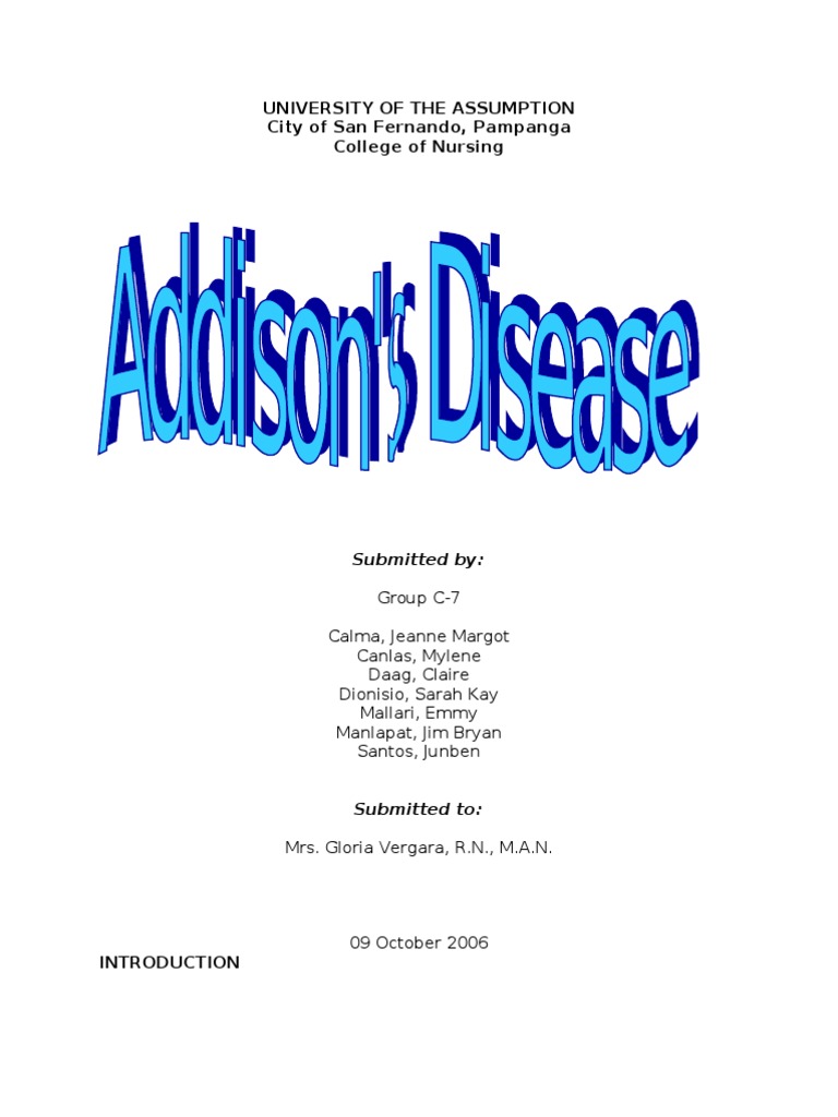 Understanding the Pathophysiology of Addison's Disease: A Nursing ...