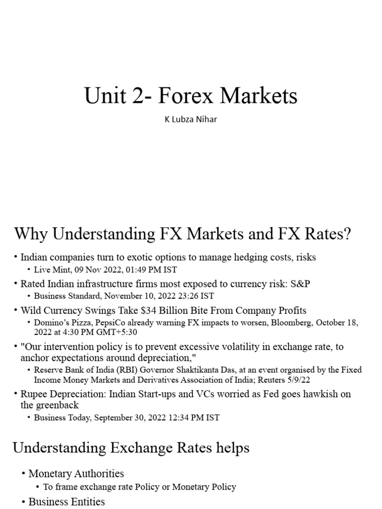 Unit2-1.ppt | Download Free PDF | Foreign Exchange Market | Exchange Rate