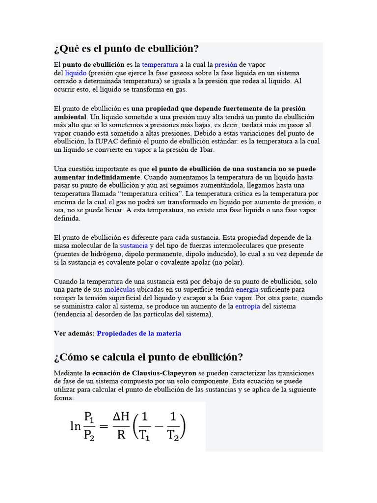 Qué Es El Punto de Ebullición Condensacion | PDF | Condensación | Vapor ...