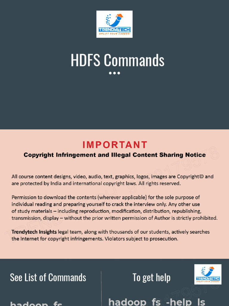 PDF - HDFS Commandsdsa | PDF | Computer File | Apache Hadoop PDF - HDFS Commandsdsa | PDF | Computer File | Apache Hadoop