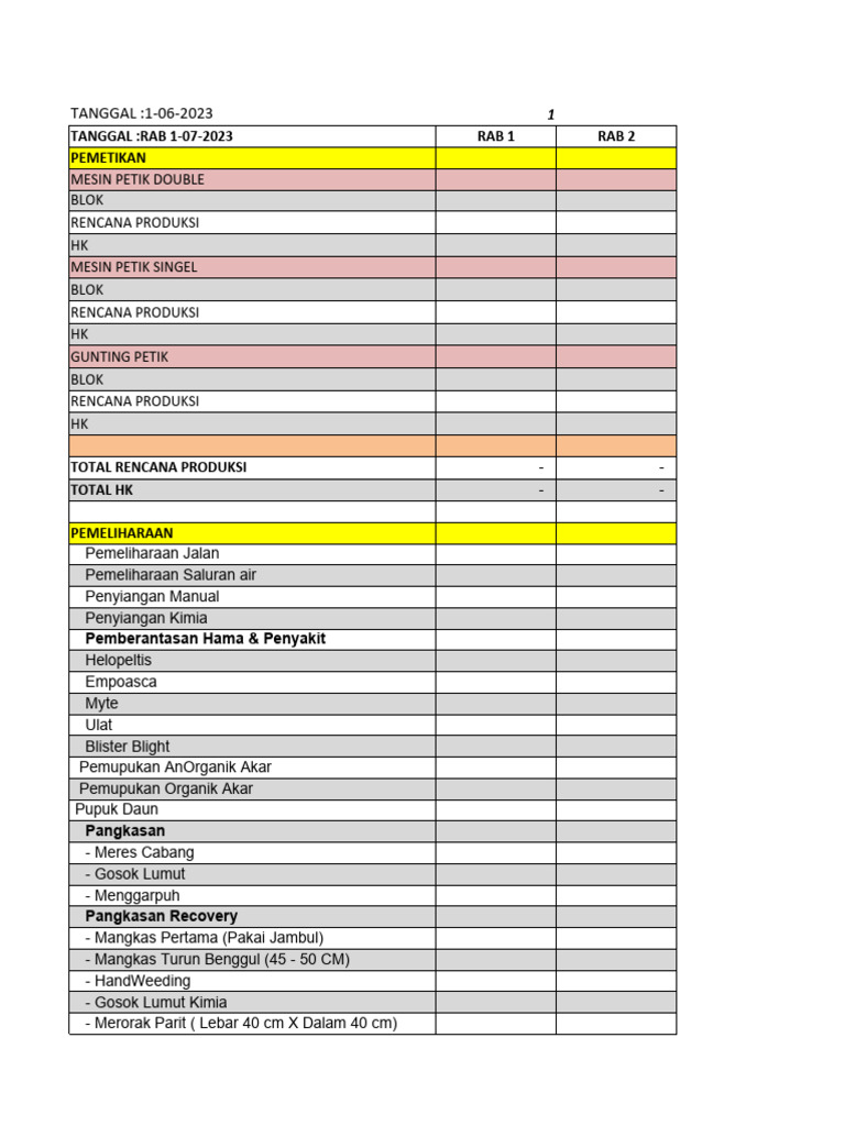 Form Rencana Kerja April 2024 | PDF | Griya & Taman | Teknologi & Rekayasa