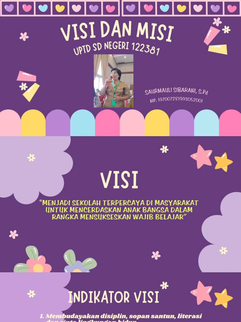 PDF Visi Misi Saurmauli Sibarani Uptd SDN 122381 | PDF