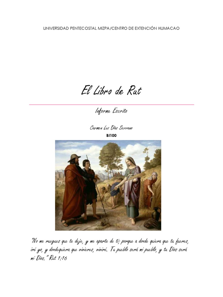 Libro de Rut | PDF | Libro de rut | Biblia