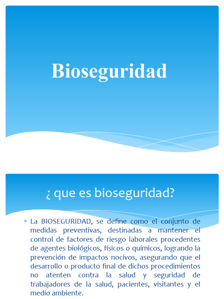 Bio Seguridad | Descargar gratis PDF | Infección | Riesgo