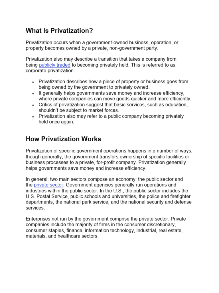 What Is Privatization | PDF | Privatization | Cryptocurrency