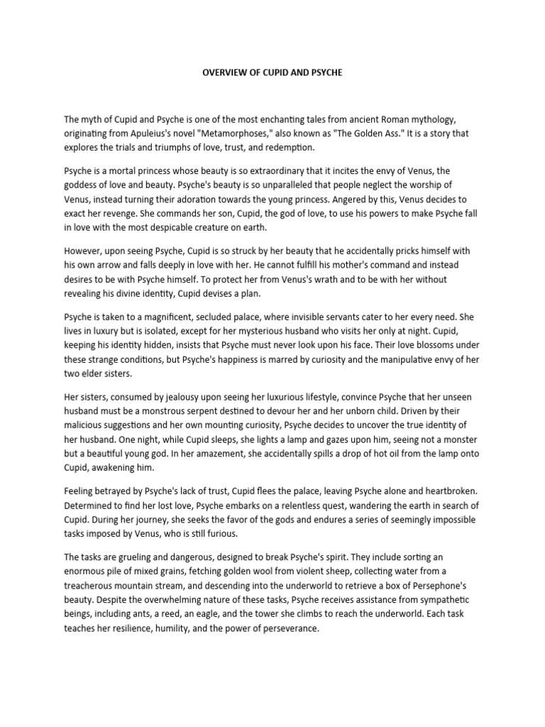 Cupidandpsyche Pdf Cupid Mythology