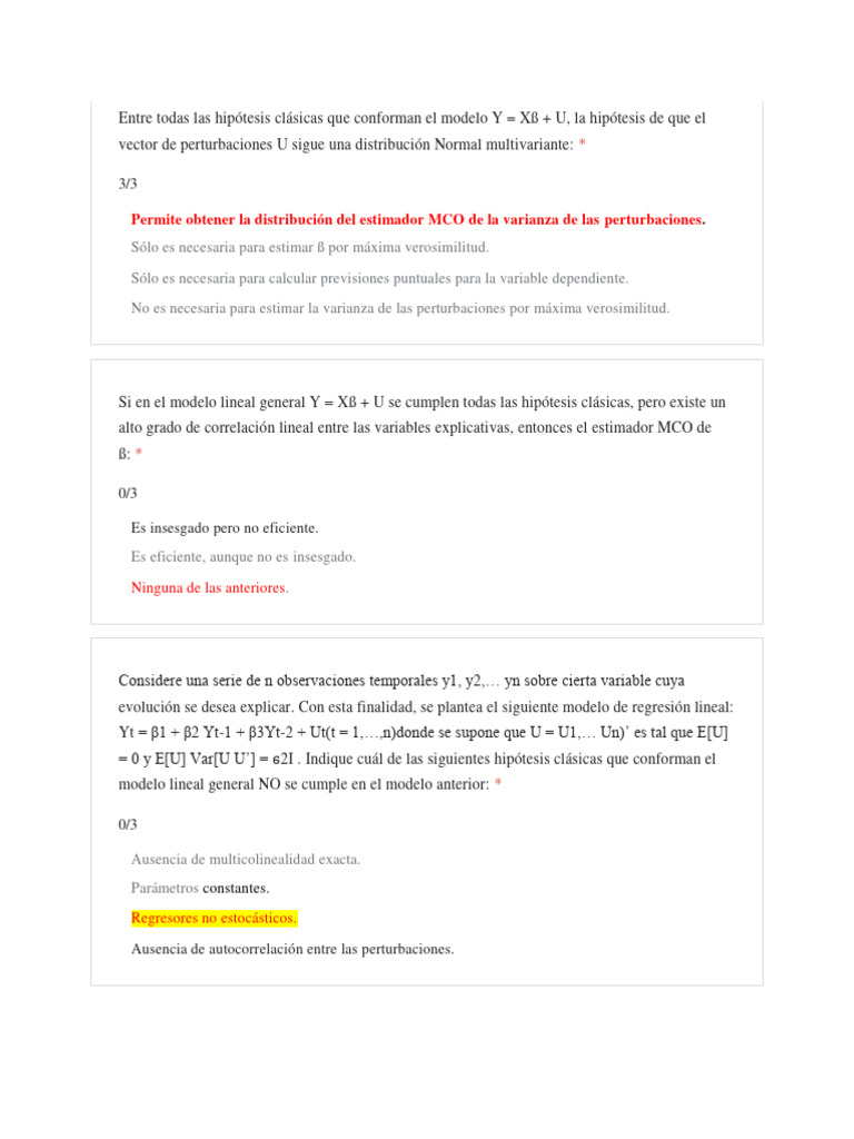 examen de econometría 1 parcial respuesta (1) | PDF | Mínimos cuadrados ordinarios | Análisis de ...