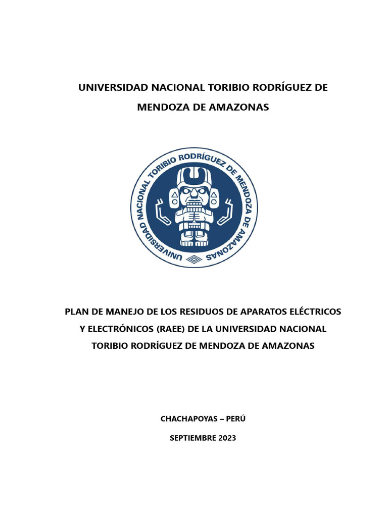 Proyecto Del Plan de Gestión y Manejo de Raee - Untrm | PDF | Residuos | Contaminación