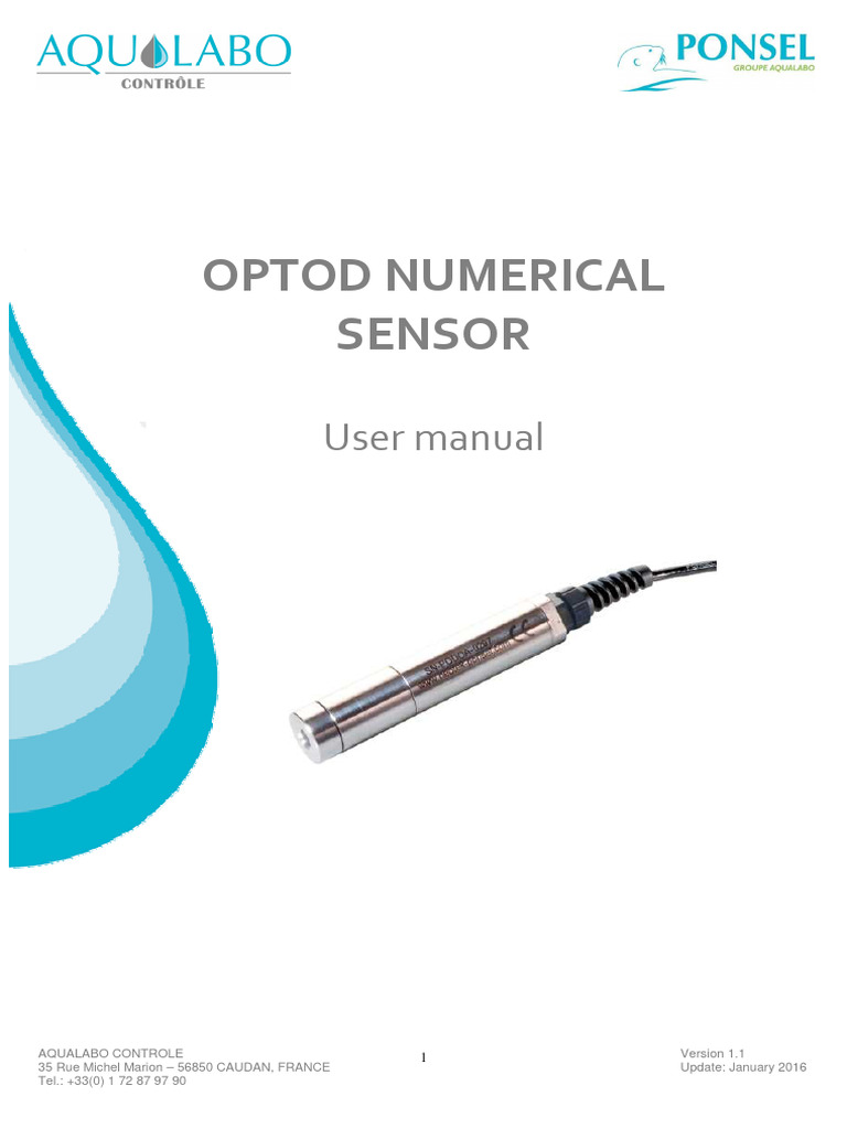 User Manual Oxygen Optical Digital Sensor OPTOD | PDF | Pipe (Fluid ...