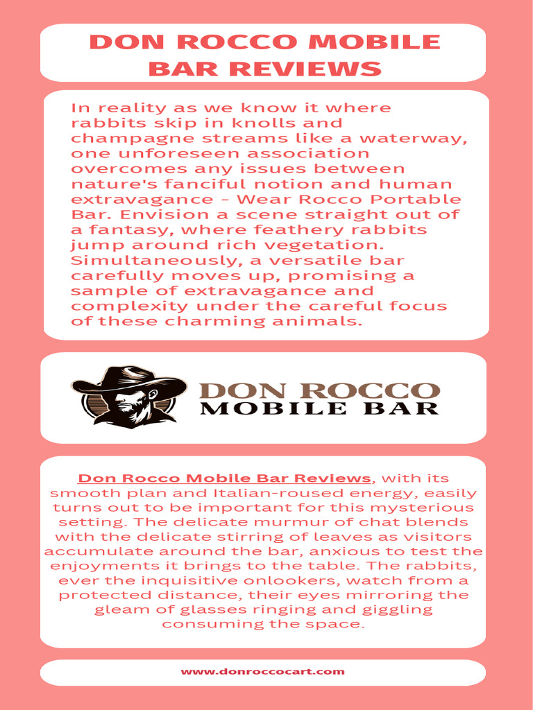 Don Rocco Mobile Bar Reviews | PDF | Social Science