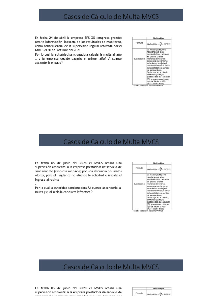 Casos de Cálculo de Multa MVCS (tarea) (1) | PDF | Multa (pena)