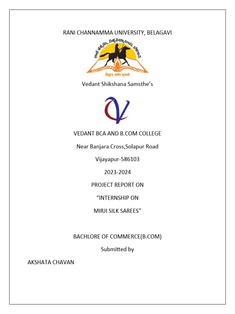 RANI CHANNAMMA UNIVERSITY Akshata chavan | PDF | Marketing | Procurement RANI CHANNAMMA UNIVERSITY Akshata chavan | PDF | Marketing | Procurement