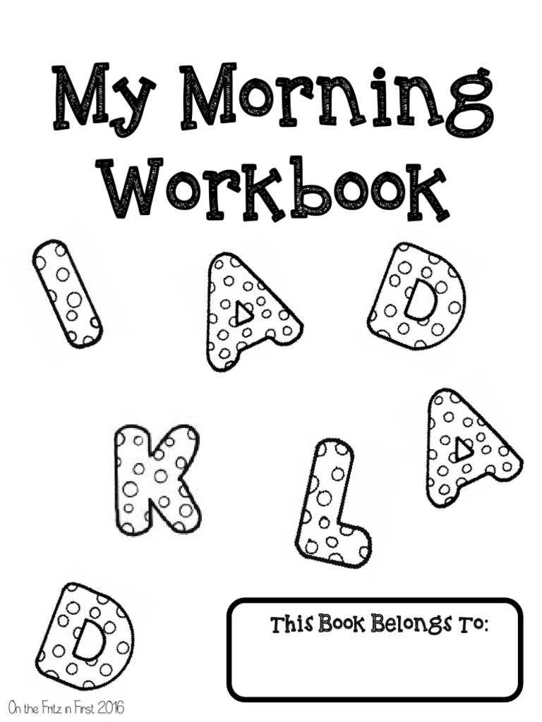 My Morning Workbook: This Book Belongs To | PDF | Linguistic Morphology ...