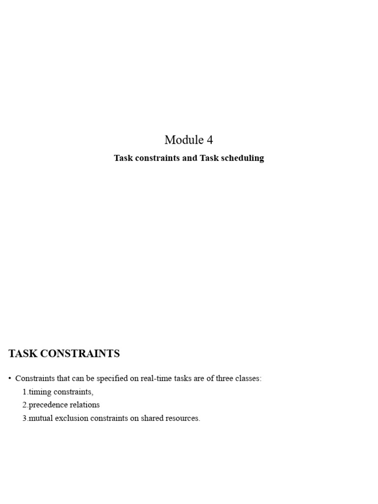 Task Constraints and Task Scheduling | PDF | Scheduling (Computing ...