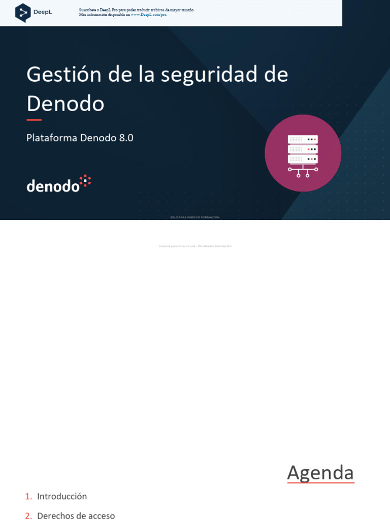 DT-EDU-DEN80EDU21S Denodo Security Management Es | PDF | Transport ...