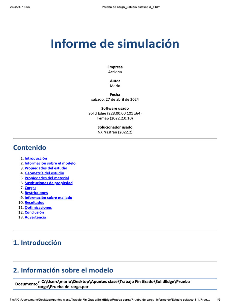 Informe de Simulacion | PDF