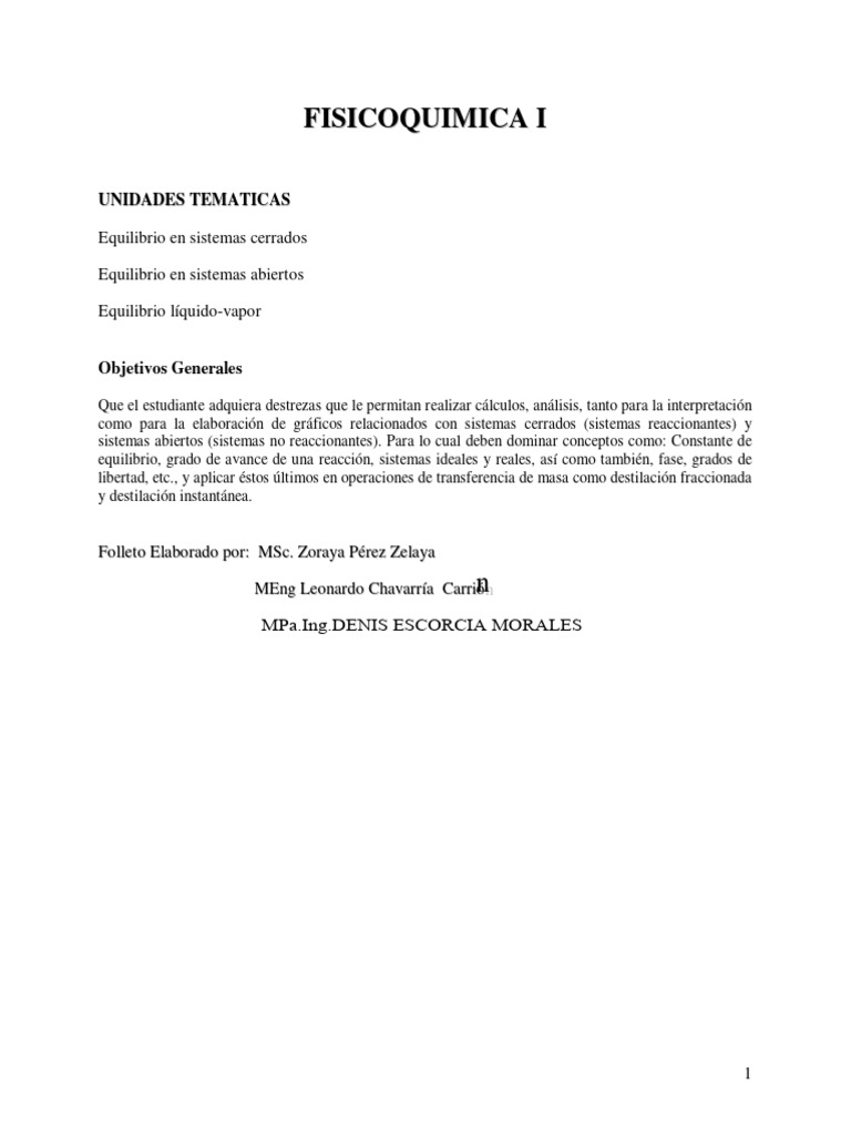 Folleto Fisicoquimica I | PDF | Entropía | Energía libre de Gibbs