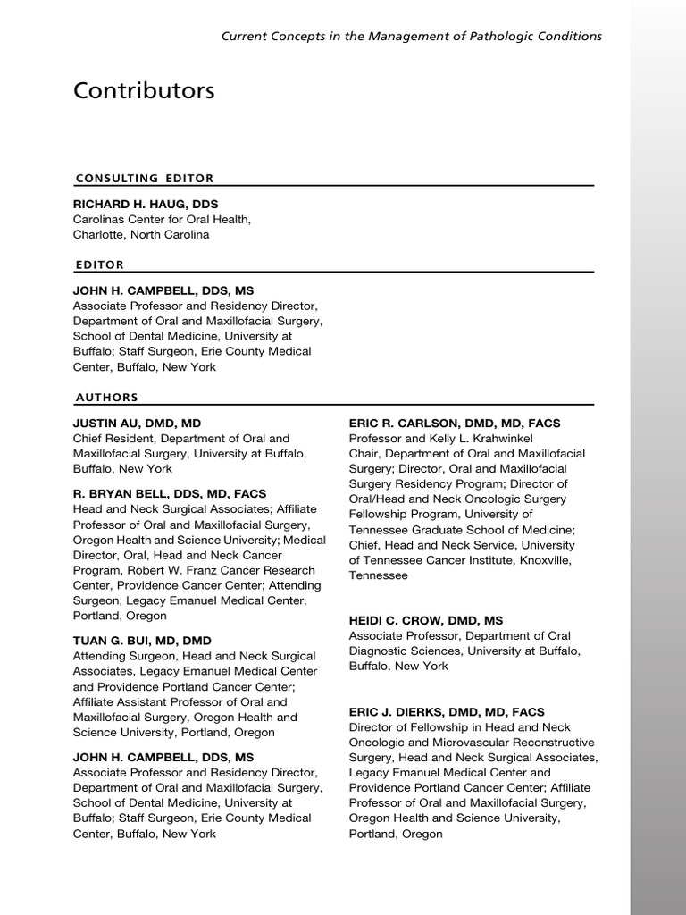 Volume 25, Issue 1 Current Concepts in the Management of Pathologic ...