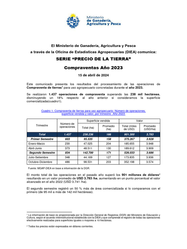 Diea Compraventas Año 2023 | PDF