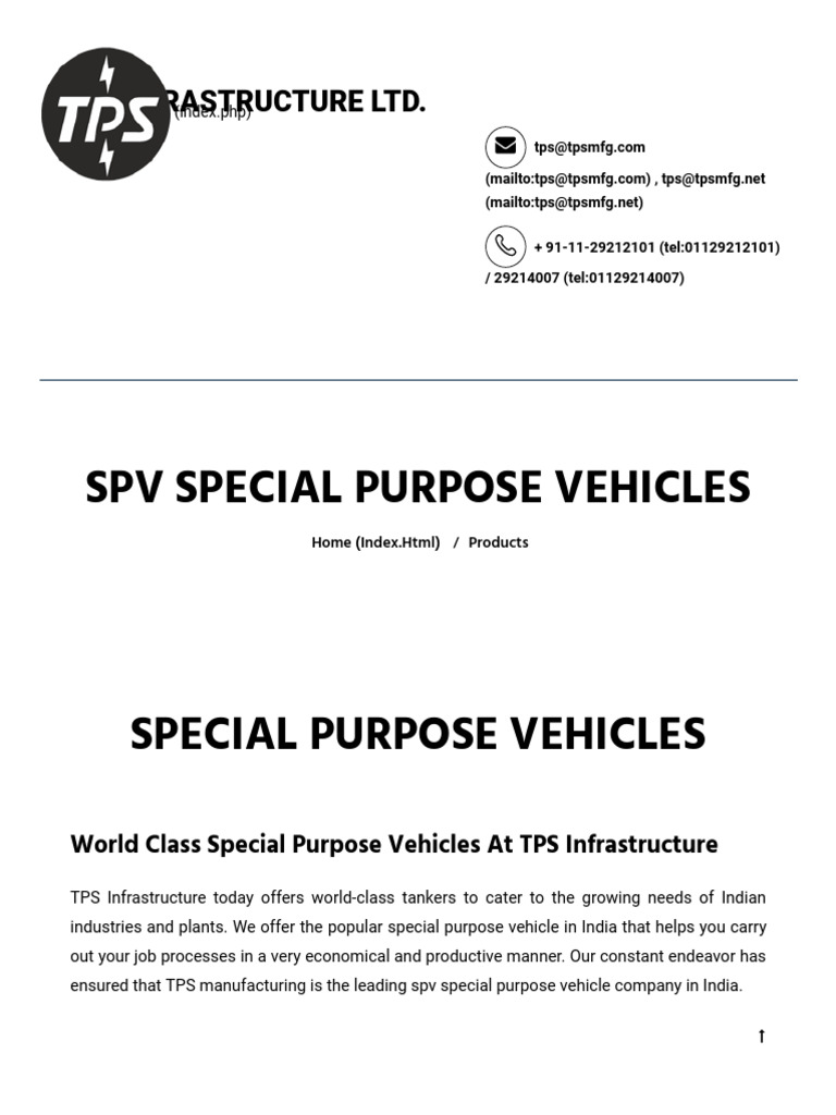 TPS Infra - Ladder Vehicles | PDF | Elevator | Cement