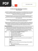 ACL Reconstruction Rehab Protocol | PDF | Knee | Limbs (Anatomy)
