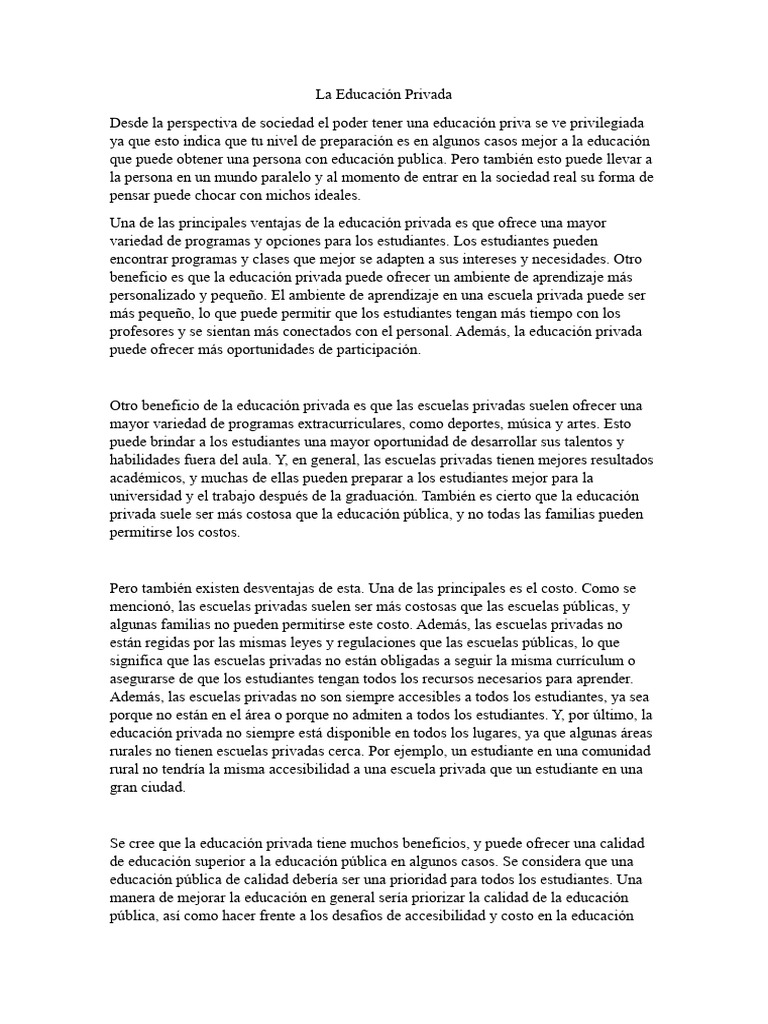 la educación privada | Descargar gratis PDF | Accesibilidad | Escuelas