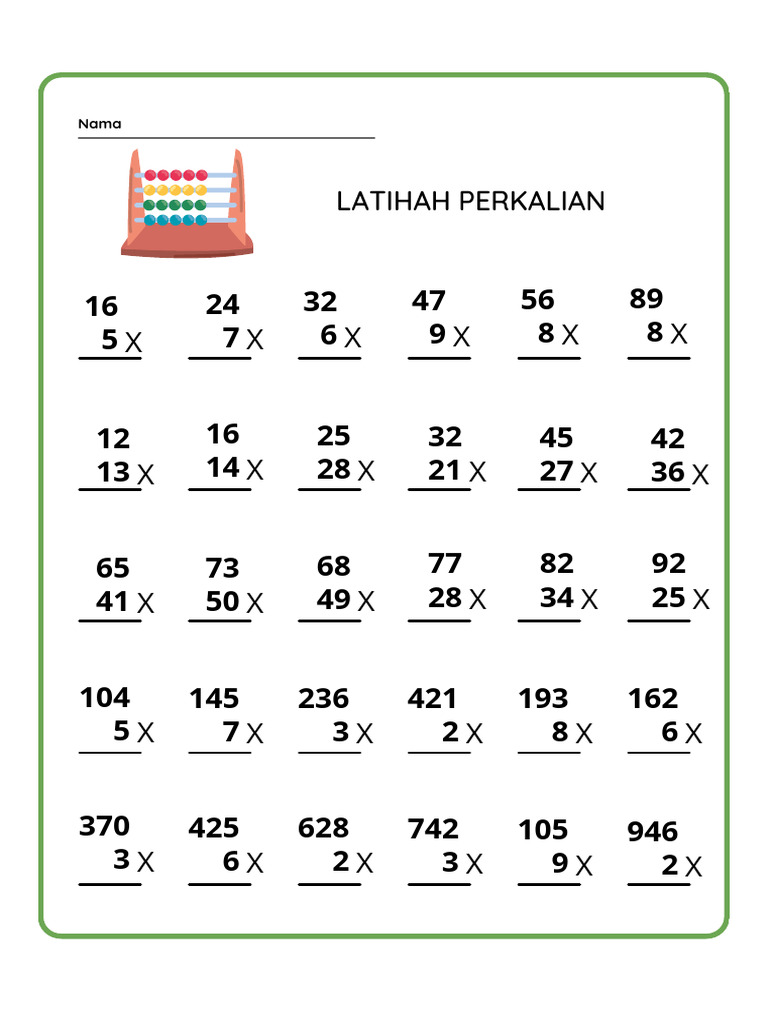 Latihan Perkalian | PDF