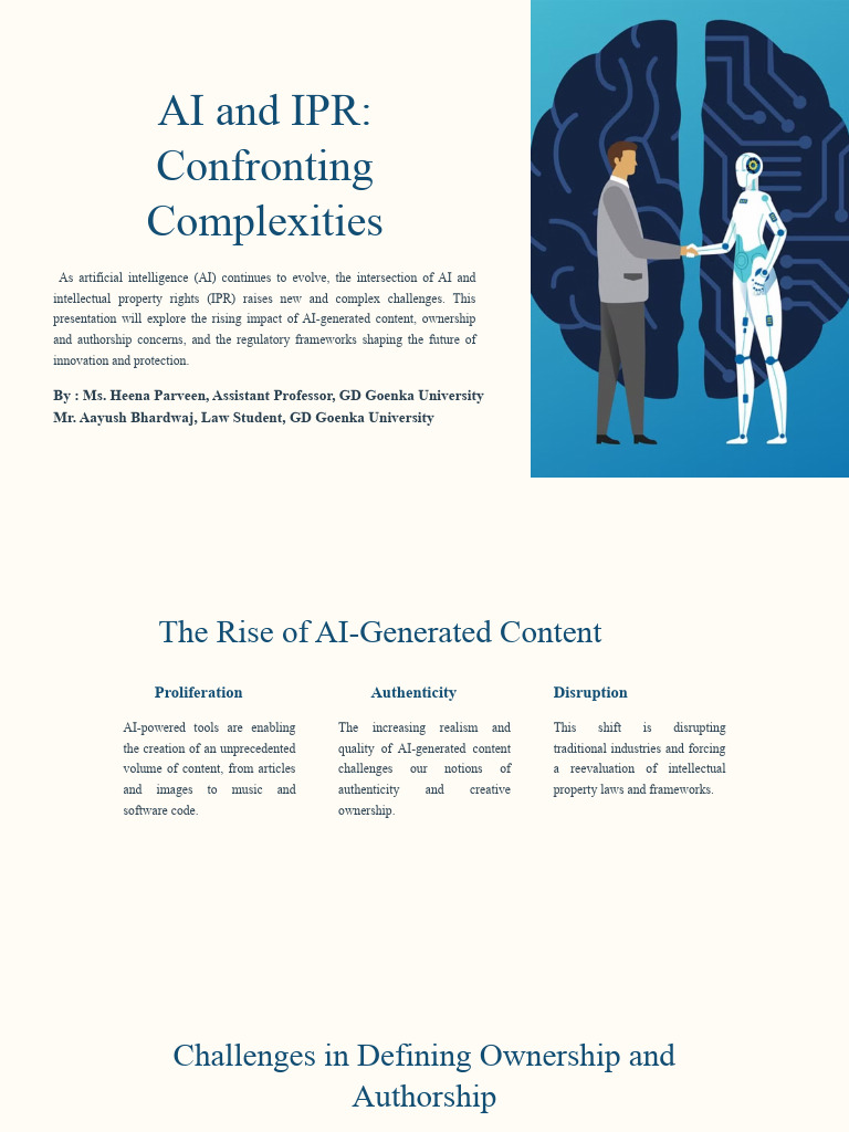 AI and IPR (Ms. Heena Parveen and Aayush Bhardwaj) | Download Free PDF | Artificial Intelligence ...