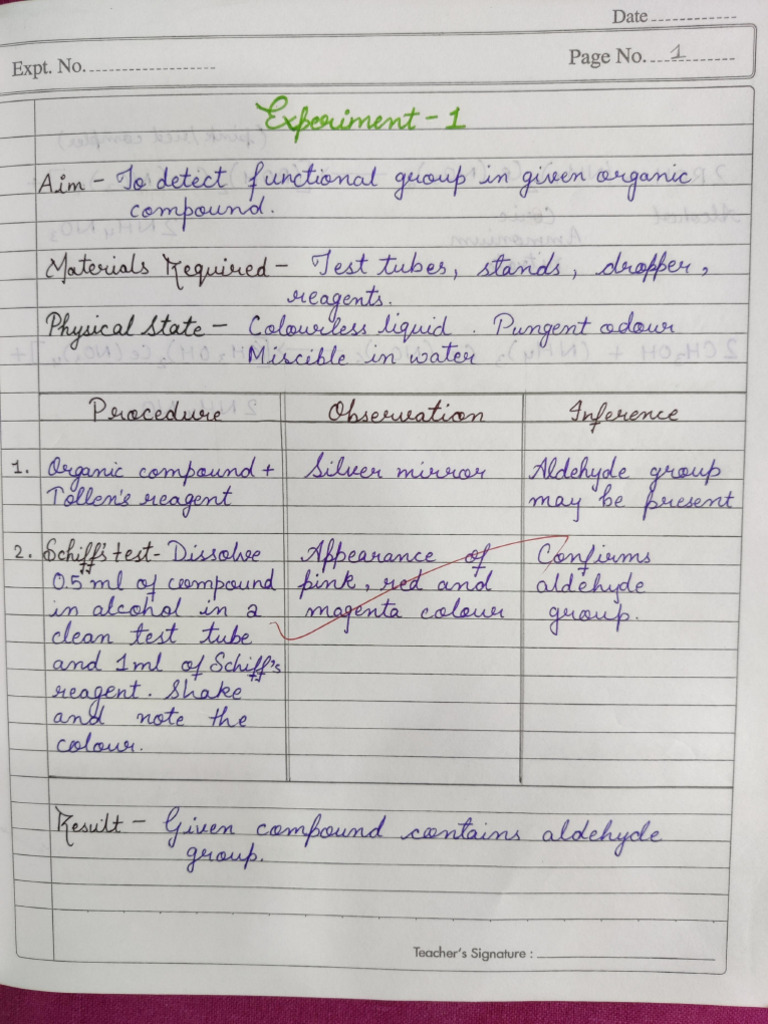 Chemistry Practical Part 1 | PDF