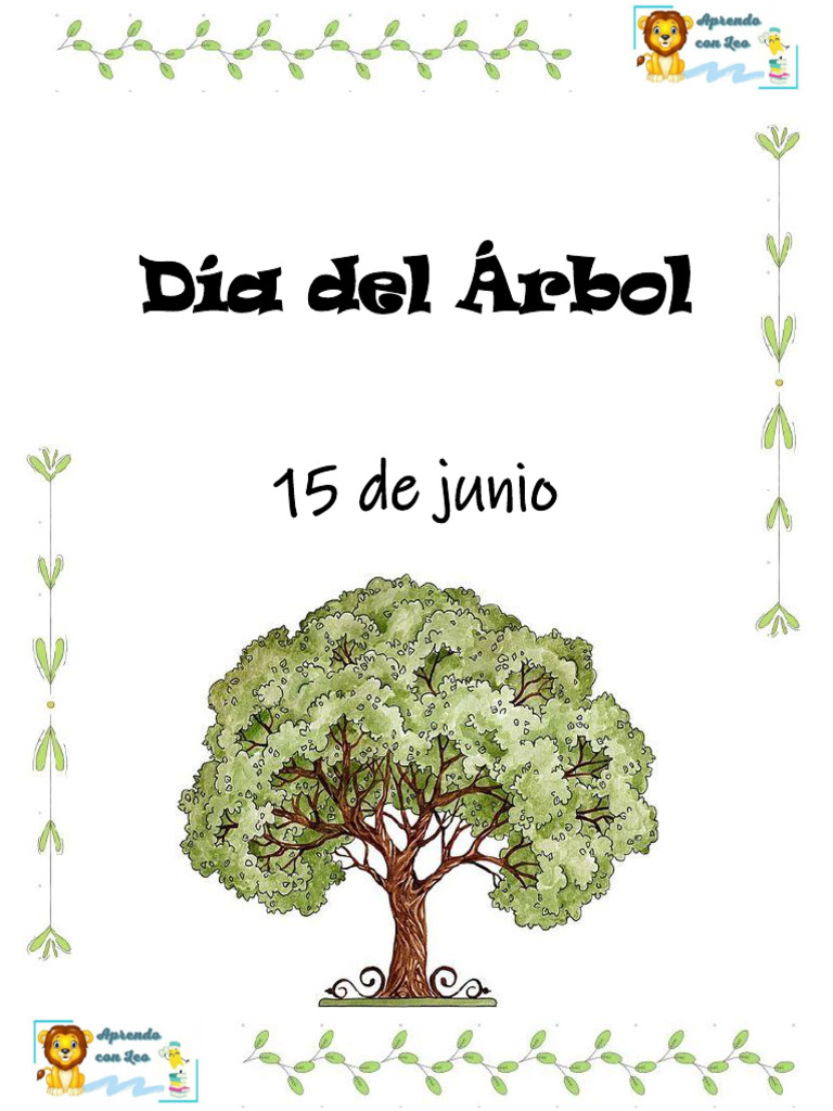Folleto Del Día Del Árbol-Aprendo Con Leo-Regalía | PDF | Arboles | Los ...