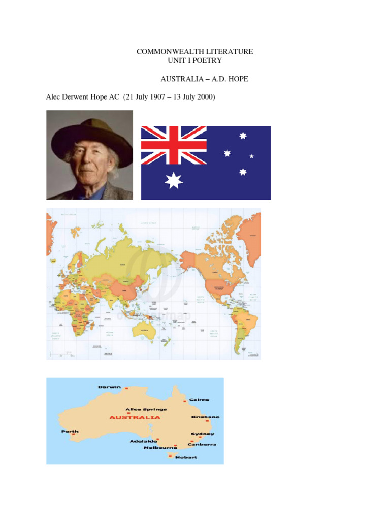 71-Commonwealth Literature-UNIT I POETRY - Australia | PDF