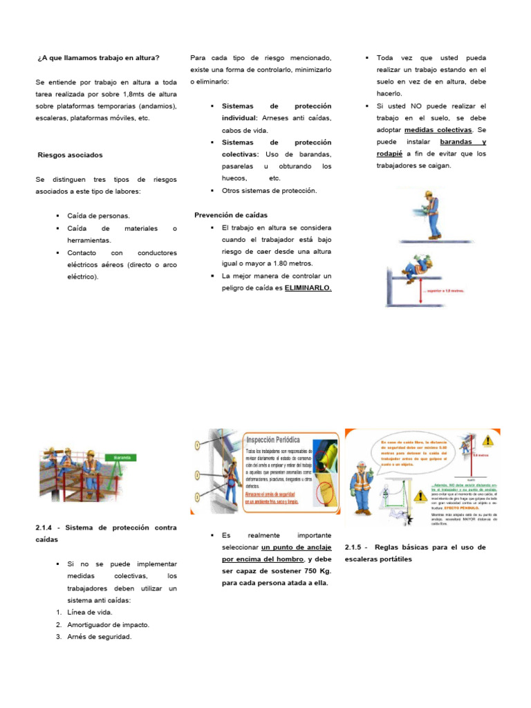 A Que Llamamos Trabajo en Altura | PDF | Escalera