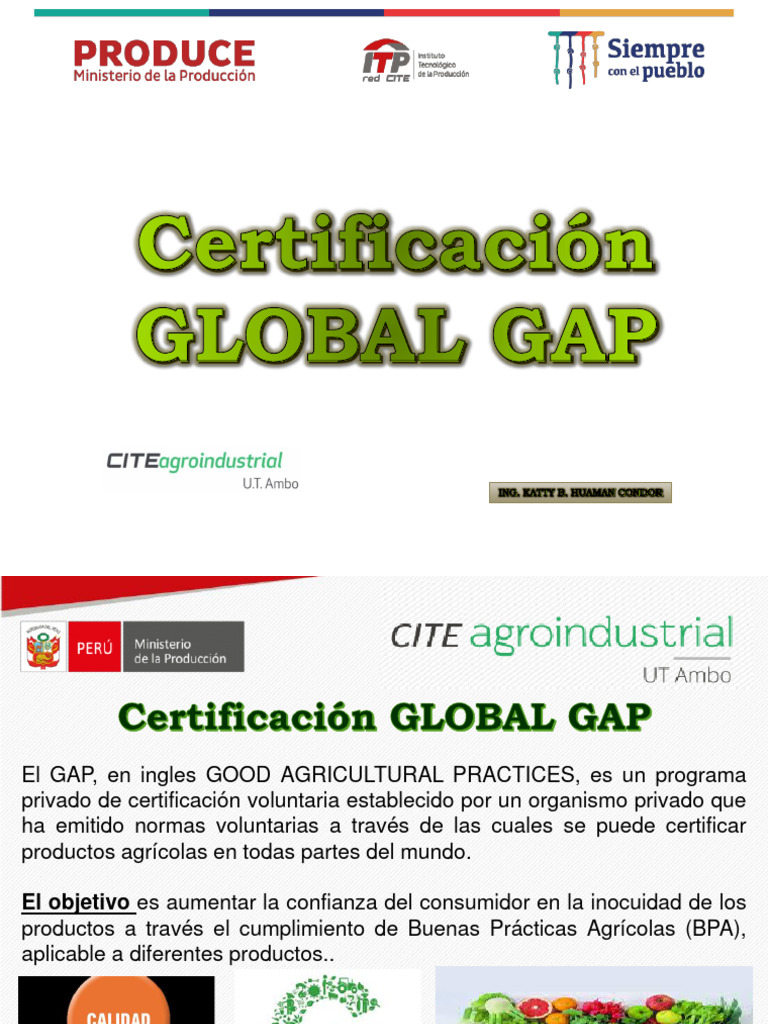 1. DIAPO CERTIFICACION GLOBAL GAP (2) | Descargar gratis PDF | Residuos | Agua